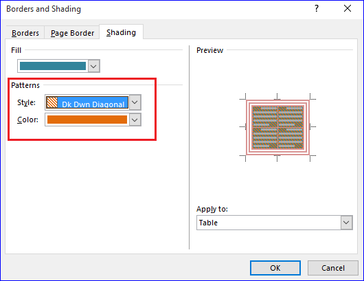 How To Apply Border And Shading In Table Design